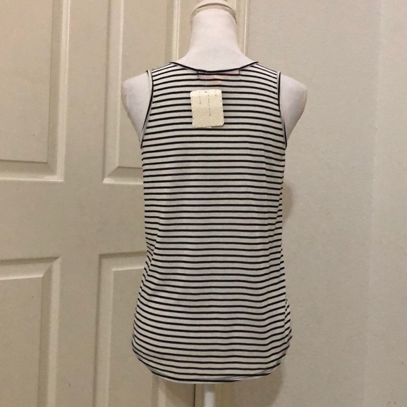 Rebellious One | Tops | Rebellious One Blackwhite Striped Tie Front ...